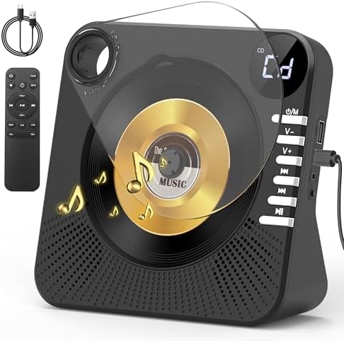 Amazon.com: CD Player with HiFi Dual Speaker Bluetooth,Desktop CD ...