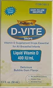 Amazon.com: Pediatric D-Vite Liquid Vitamin D 400 IU/ml (50 ml ...