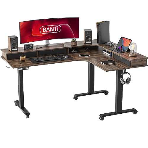 Snapklik.com : BANTI Triple Motor 63 L-Shape Standing Desk