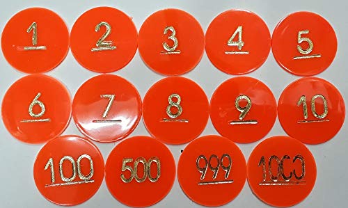Buy Amit Marketing Numeric Token/Coin | Chips for Board Games | Round ...