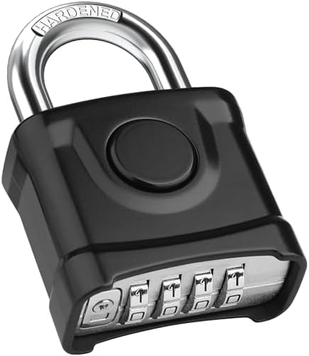 Heavy Duty Weatherproof Padlock [One-Touch Unlocking], Diyife Large ...