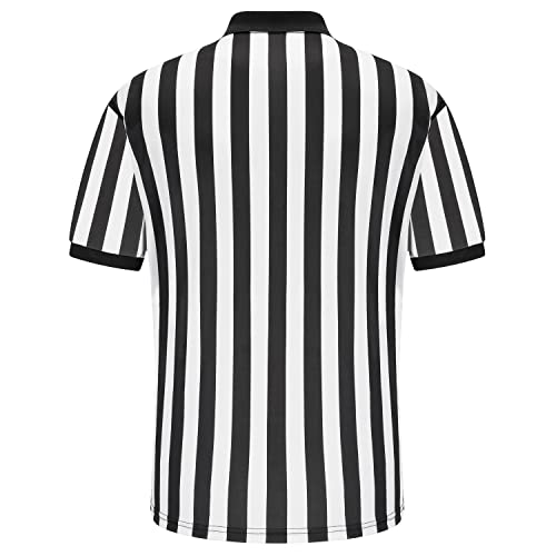 Snapklik.com : Allentian Referee Shirt For Men, Official Black & White ...