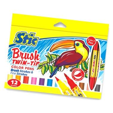 Stic Brush Twin Tip 12 Shades, Multi Color : Amazon.in: Toys & Games