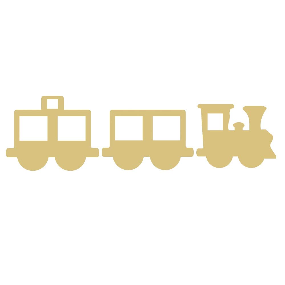 Amazon.com: Train Set Cutout Unfinished Wood Locomotive Railroad ...
