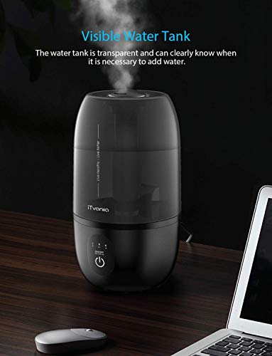 Humidifiers, iTvanila Cool Mist Humidifier, 2.7L/0.7Gal for Large ...