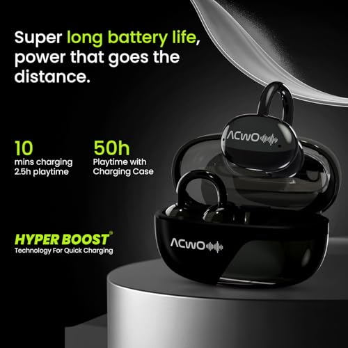 ACwO DwOTS Flow Open-Ear Earbuds | X-Fidelity Sound | AI-ENC Mic | Dual ...