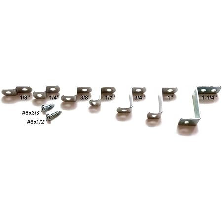 3/8 Depth --- Offset Mounting Canvas Z Clips For Picture Framing -- #6 ...