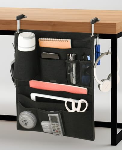 Amazon.com: AceList Hanging Desk Organizer, Versatile Desk Cup Holder ...