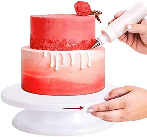 Cake Turntable, Cake Rotating Plate Stand 11" Cake Decorating Equipment ...
