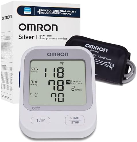 Amazon.com: OMRON Silver Blood Pressure Monitor for Home Use & Upper ...