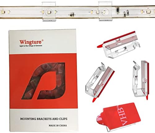 Amazon.com: Wingture Self-Adhesive LED Strip Light Clips 15mm, Ideal ...