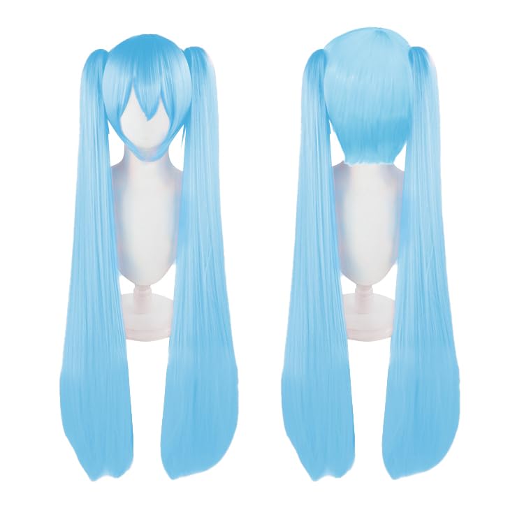 Amazon.com: Fenspeed 43"/120CM Long Blue Ponytail Wig for Women Long ...