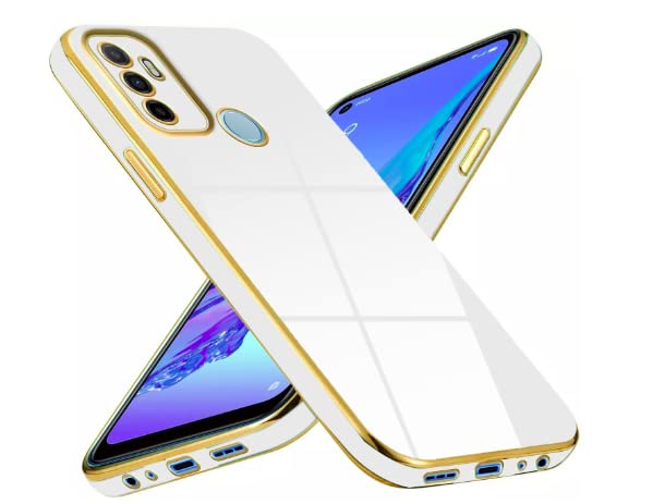 Oppo A53 Back Cover | Soft Silicone Electroplated 6D Chrome Flexible ...