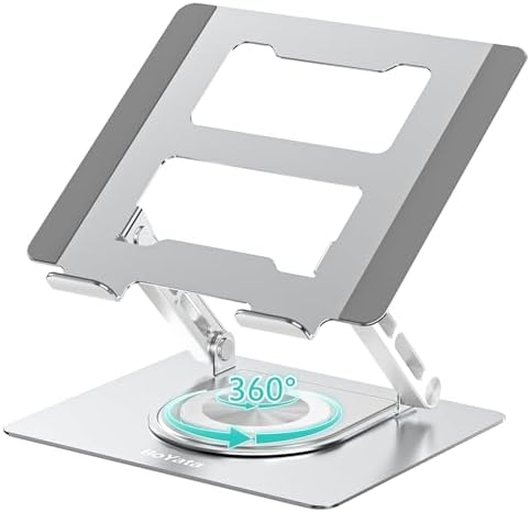 Amazon.com: RIWUCT Adjustable Laptop Stand with 360° Swivel Base ...