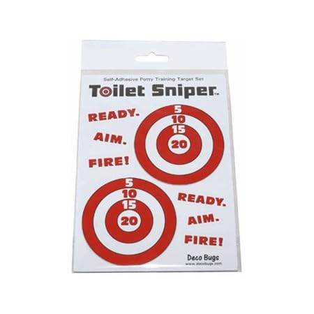 Amazon.com : Toilet Sniper Potty Training Self-Adhesive Targets (Red ...