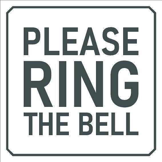 GE191 Notice Please Ring Bell And Wait SIGN attention reception desk ...