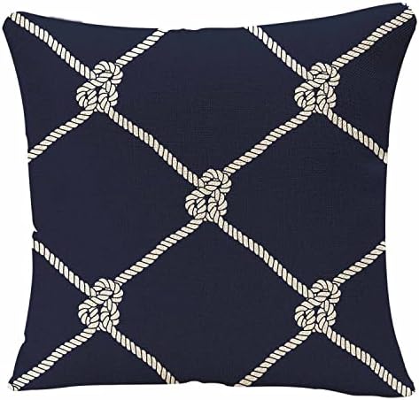 Amazon.com: YGGQF Decorative Throw Pillow Covers Nautical Rope Pattern ...