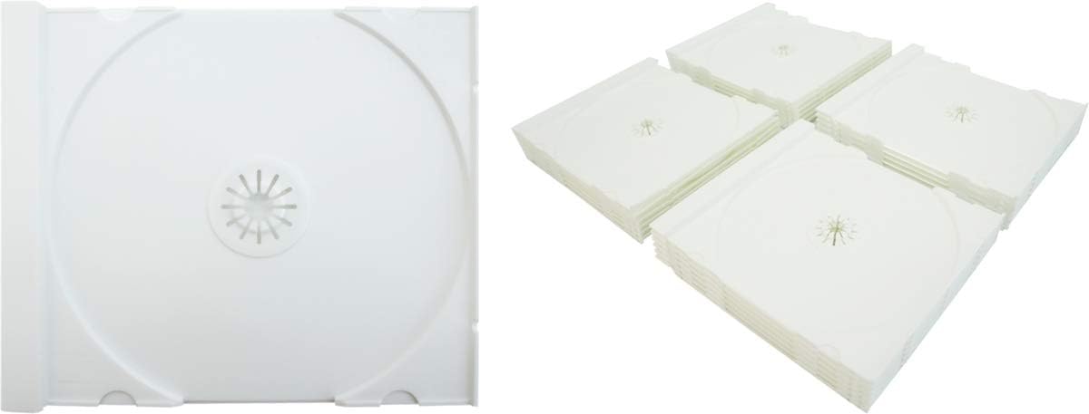 Amazon.com: 25 Solid White Colored Replacement CD Trays/Inserts for CD ...
