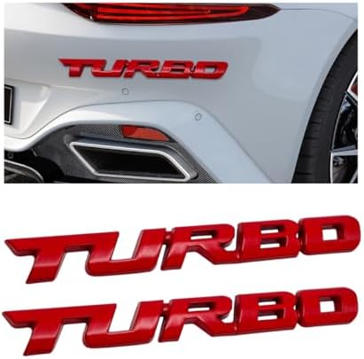Amazon.com: Yourkar 2PCS Turbo Car Emblem Decal, 3D Metal Turbo Badge ...