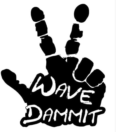 Amazon.com - Wave Dammit - All Weather Decal, Vinyl Sticker, Car ...