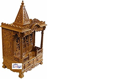 Shilpi Wooden Temple/Wood Temple/Mandir/Mantap : Amazon.in: Home & Kitchen