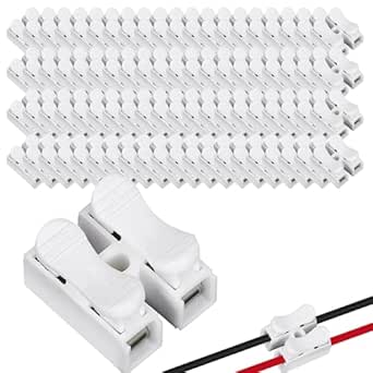 80PCS CH2 Quick Connector Stable Quick Electrical Cable Clamp Terminal ...
