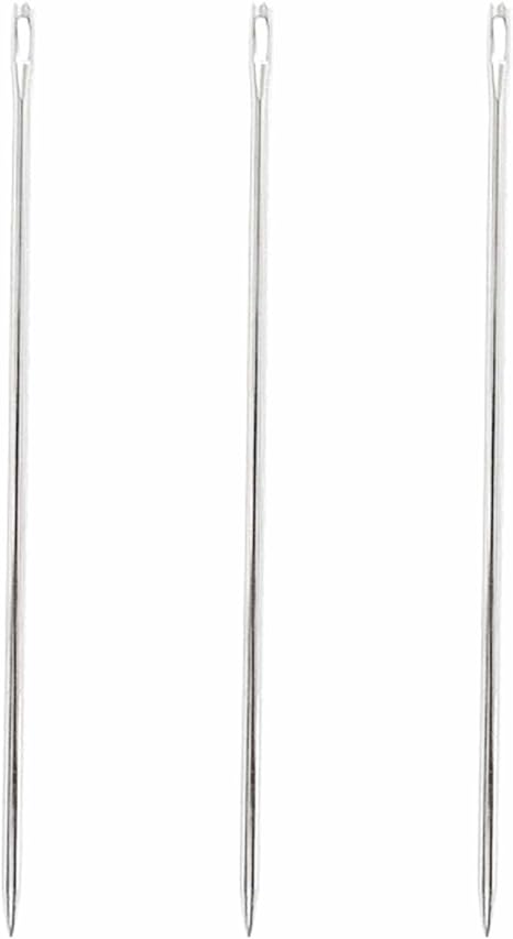 3PCS 12 Inch Large Eye Hand Sewing Needles Professional Long Upholstery ...