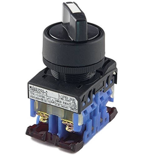Fuji Electric, AR22PR-220B, 22mm dia. Knob Selector switch, 2-position ...