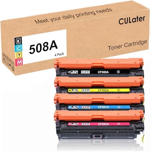 Amazon.com: 508A Remanufactured Toner Cartridges 4 Pack(with Chip ...
