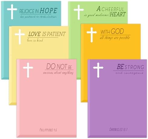 Amazon.com : 24PCS Christian Sticky Notes Scripture Inspirational Memo ...
