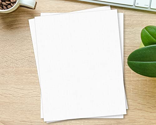 Snapklik.com : Linen Textured Cardstock White 100 Sheets 80 Lb Cover