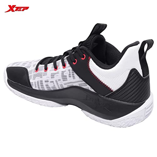 Buy XTEP Men's White Black Stylish Feather Foam TPU Support Basketball ...