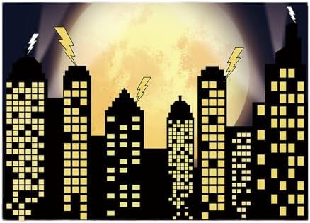 Amazon.com : Superhero Super City Photography Backdrops Skyline ...