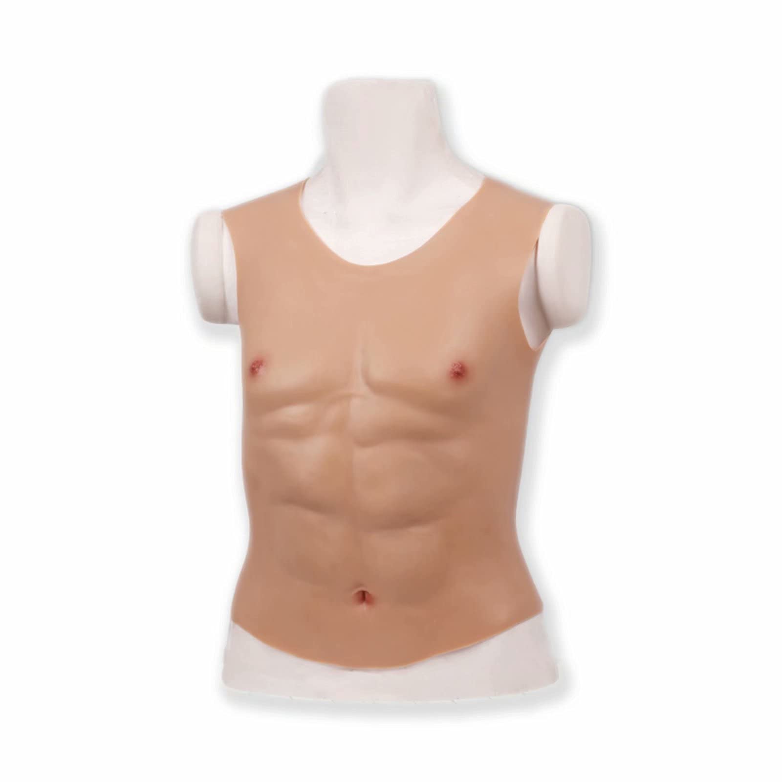 Buy Silicone Muscle Suit Realistic Silicone Male Chest Half Body Muscle ...