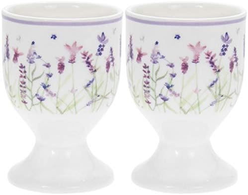 The Leonardo Collection LP94067 Lavender Egg Cups, Set of 2, Fine China ...
