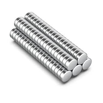 JIUMAG 100Pcs N35 Mini Neodymium Magnets,6mm x 2mm Super Strong Round ...