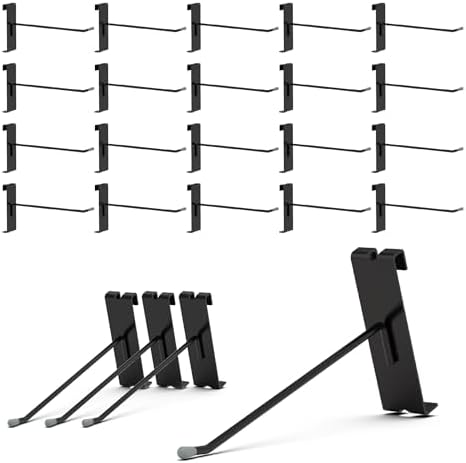 Amazon.com: BFPeaky Gridwall Hooks 4 Inch, Black, 50PC, Grid Wall Hooks for Gird Wall Panels ...