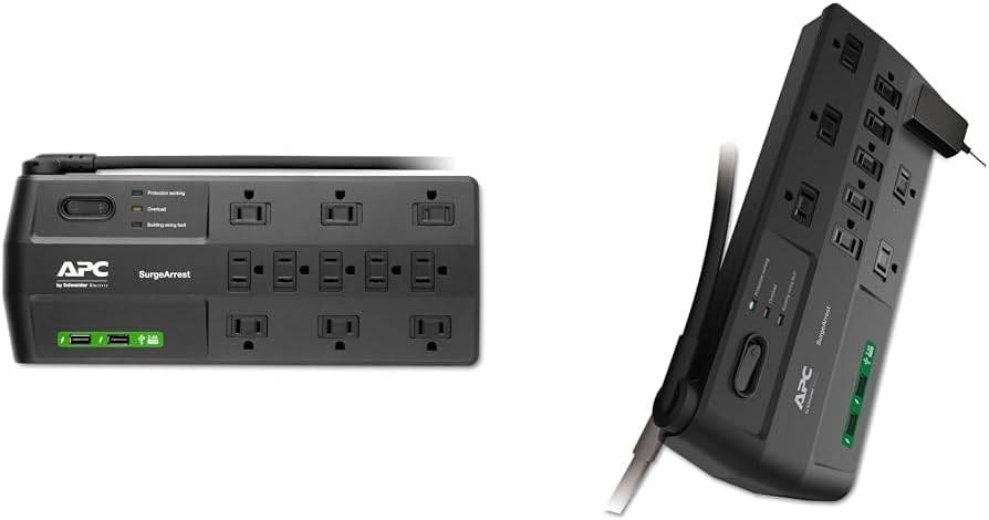 Amazon.com: APC Surge Protector with USB Ports, P11U2MP10, 2880 Joule ...