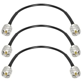 Amazon.com: MOOKEERF RG8x Jumper Cable 1ft,3 Pack CB Coax Cable PL259 UHF Connector 50 ohm Low ...