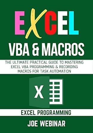 Amazon.com: EXCEL VBA & MACROS : THE ULTIMATE PRACTICAL GUIDE TO ...