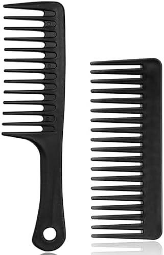 Amazon.com : 2PCS Wide Tooth Comb for Curly Large Wide Tooth Detangling ...