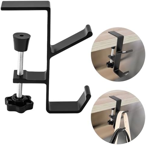 Amazon.com: JJUNW 4 Pcs Desk Mount Bag Holder Hook, Desk Hook for ...