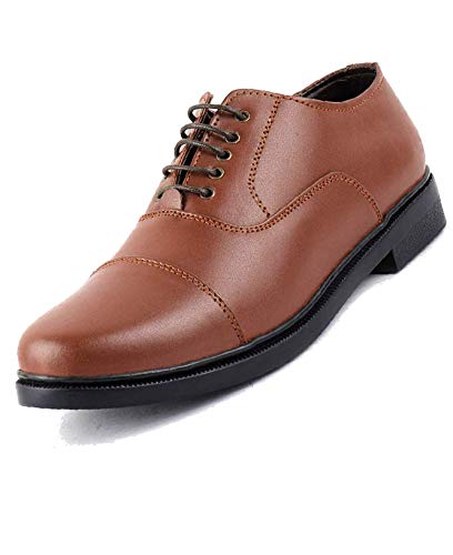 Buy STEEL GUARD Mens Leather NCC Military Army Police Oxford Formal ...