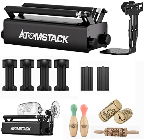 ATOMSTACK R3 Pro Laser Rotary Roller, Lasergravur-Rotationswalze, 360 ...