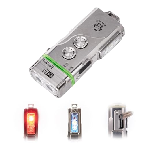 RovyVon E4 Pro Titanium EDC Flashlight USB C Rechargeable, 700lumens ...