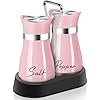 Amazon.com: Pink Salt and Pepper Shakers Set with Holder,4 oz Kitchen ...