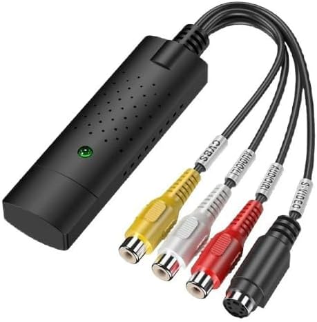 Solryn USB Video Capture Card, RCA to USB Audio Video Grabber, Convert ...