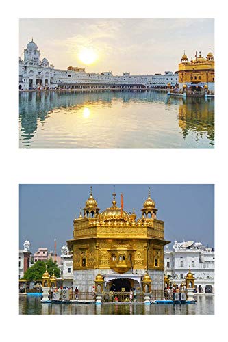 Golden Temple Wall Sticker Poster Combos|Gurudwara Wall Poster for Room ...