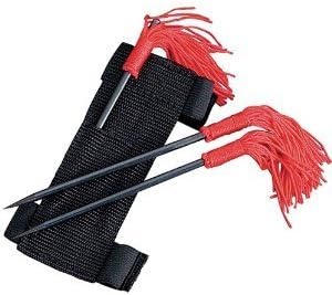 Amazon.com : 3pc 6^ Red Ninja Fantasy Throwing Quills Thrower Spike ...