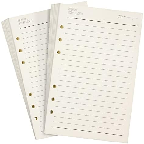 A5 Lined Paper 6-Hole Punched, 250 Sheets (500 Pages), 100 GSM, A5 ...